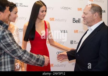 Helen Yao, from letft, Harvey Weinstein, and Zhang Lanxin seen at the 2012 Toronto International ...