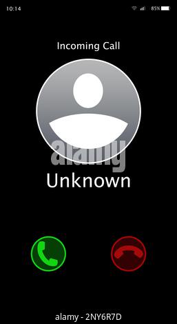 Concept image - incoming phone call from the office illustrating modern ...