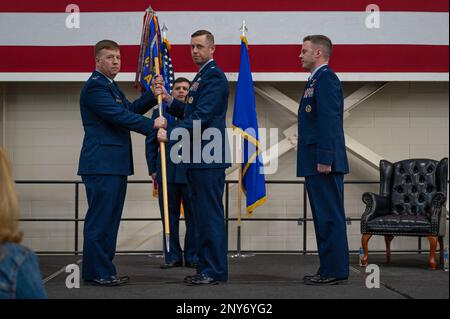 Col. John Poole, 317th Operations Group commander, hands the guidon to ...