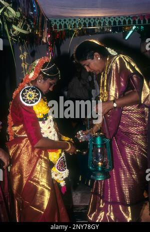 Wedding sequence of Nattukottai Chettiar Nagarathar, Tamil Nadu, India ...
