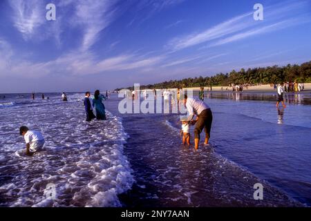 Malpe Beach near Udupi, Karnataka, India. Malpe is a natural port and a ...