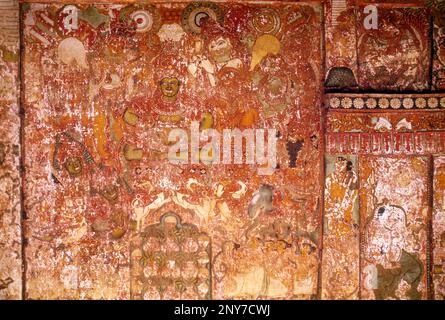 400 years old murals in Panayannar kav Bhagawathy temple at Parumala ...