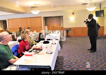Guest speaker Marcus Gentry gives his presentation about Martin Luther ...