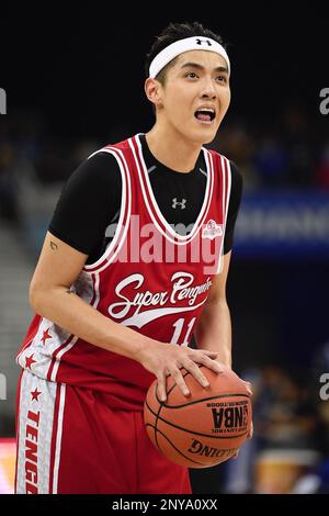 Chinese actor Kris Wu Yifan smiles at the Madame Tussauds in Shanghai ...