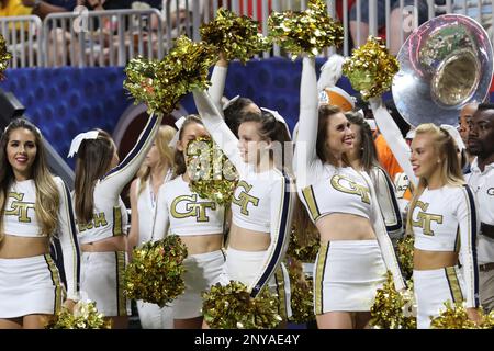 ATLANTA, GA - SEPTEMBER 04: A Georgia Tech dance team member at the ...