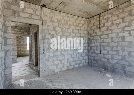 Construction of an individual residential building, monolithic ...