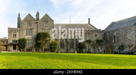 Medieval Great Hall building, Dartington Hall estate, south Devon ...