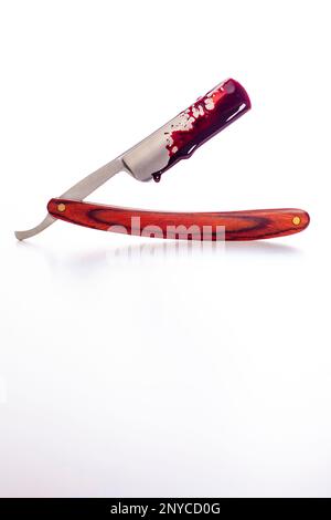 The razor on a white background Stock Photo - Alamy