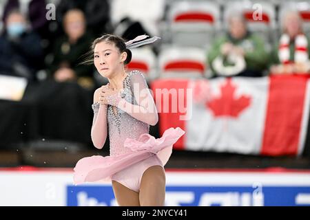 Soho LEE (USA), during Junior Women Short Program, at the ISU World ...