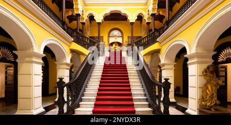 Archbishop's Palace, Sumptuous stairway and main entrance hall, Lima ...