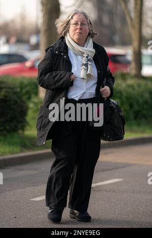 Auriol Grey arriving at Peterborough Crown Court, Cambridgeshire, for ...