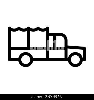 Lorry Thick Line Icon Stock Photo - Alamy