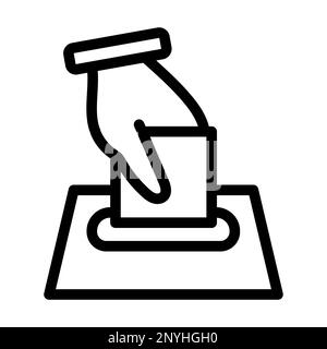 Voting Booth Thick Line Icon Stock Photo - Alamy