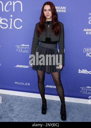 Em Beihold arrives at The 2023 Billboard Women in Music Awards held at ...