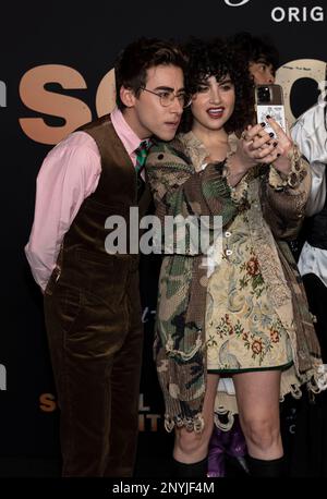 Nick Pugliese and Sarah Yarkin attend the arrivals of Paramount ...