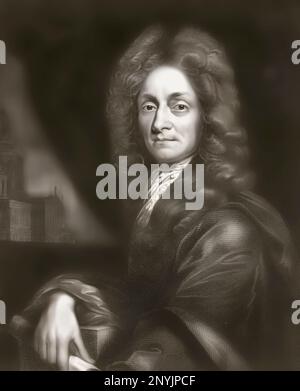 Sir Christopher Michael Wren, 1632 - 1723, English architect Stock ...