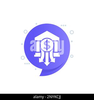 bank deposits drain icon, cash withdrawals Stock Vector Image & Art - Alamy