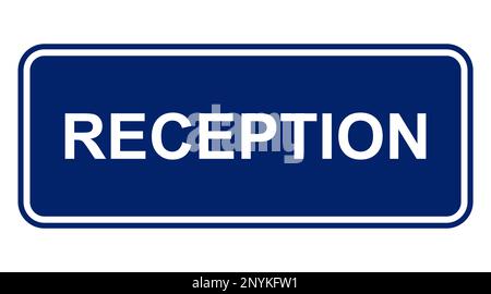 Reception Arrow sign blue sign for office - Office Indoor Sign Stock ...