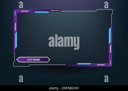 Creative gaming screen frame design with dark green color on a black ...