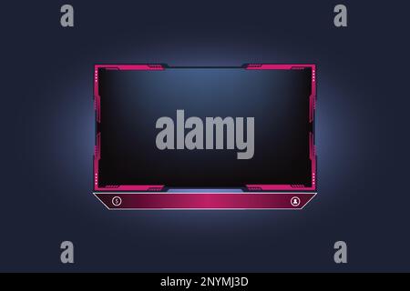 Dark girly overlay frame design with abstract shapes for online girl ...