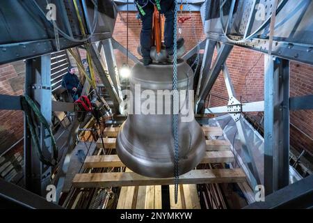 Bremen, Germany. 02nd Mar, 2023. The new peace bell, also called "Brema ...