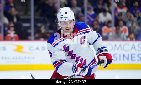 New York Rangers' Jacob Trouba plays against the Nashville Predators in ...