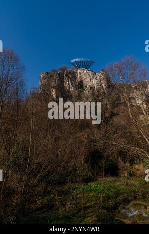 Crystal Glass Terrace in Tokatli Canyon, Safranbolu, Turkey Stock Photo ...