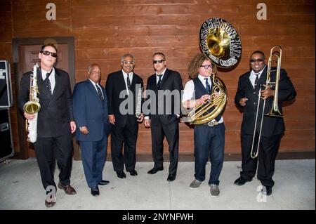 Rickie Monie and Clint Maedgen of The Preservation Hall Jazz Band ...