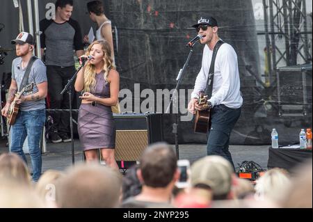 Macy Maloy and Chase Rice perform during the ACM Party For A Cause ...