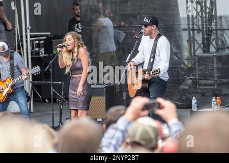 Macy Maloy and Chase Rice perform during the ACM Party For A Cause ...