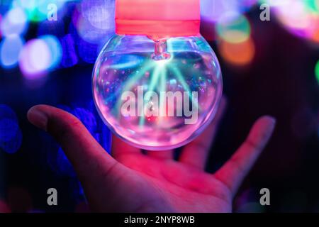 Electrostatic Ball Induction Glow Ball Plasma Ball Purple Light Science ...