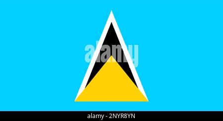 Flag of Saint Lucia. Saint Lucian national banner and patriotic symbol ...