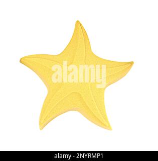 Star made of kinetic sand on white background, top view Stock Photo - Alamy