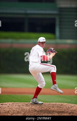 Jake Eder (19) of Atlantic High School in Ocean Ridge, Florida during ...
