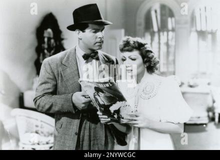 American actor Fred MacMurray and French actress Claudette Colbert in ...