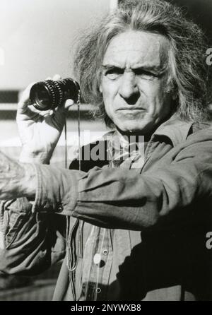 Canadian-American film director Arthur Hiller and American actors James ...