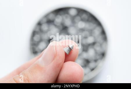 Closeup of ammunition for air guns Stock Photo - Alamy