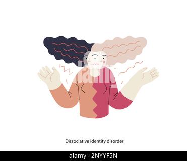 Dissociative Identity Disorder concept vector illustration for ...