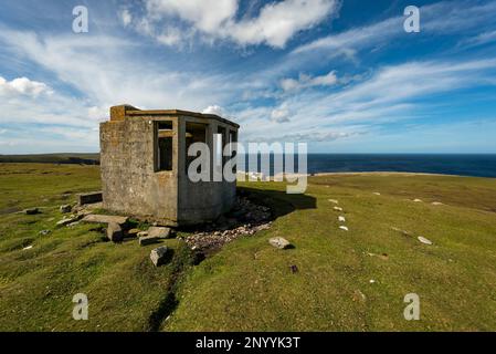 World War II lookout post Lavernock Point on the Bristol Channel ...