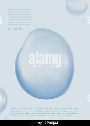 Vector Minimalist Abstract Water Drops Poster, Book Cover or ...