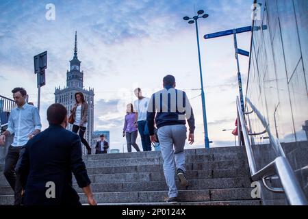 Plac Defilad square,subway exit, Warsaw, Poland Stock Photo - Alamy