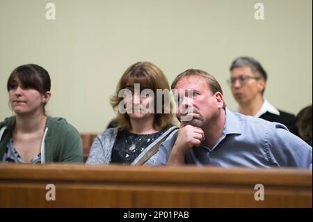David Creato, father of David "DJ" Creato Jr., looks on as the ...