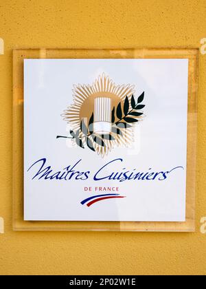 Colmar, France - March 27, 2022: Coat of arms in the colors of the ...