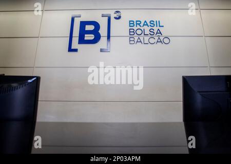 SP - Sao Paulo - 31/03/2017 - Logomarca B3 fusao entre BOVESPA e CETIP ...