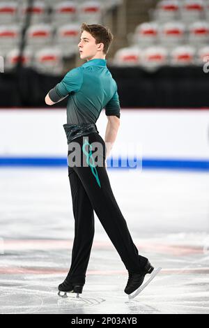Hugo Willi HERRMANN (GER), during Junior Men Short Program, at the ISU ...