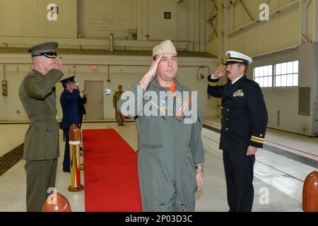 U.S. Navy Cmdr. Jeremy DeBons, outgoing Naval Test Pilot School ...