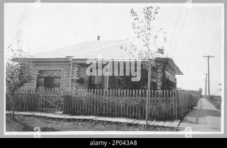Log cabin. Frank and Frances Carpenter collection , Gift; Mrs. W ...