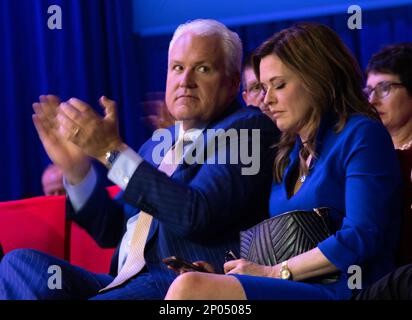 Mercedes Schlapp, Co-Host CPAC Now, listens to her husband, Matt ...