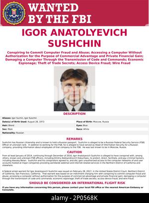 This wanted poster provided by the FBI shows Tian Peng. (FBI vi AP ...