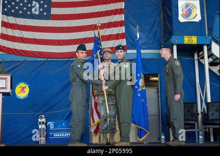 Col. Michael Alfaro, 4th Operations Group commander, presents the ...